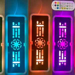 Lightsaber Stand With Animation Lighting Flat for Desk or - Etsy