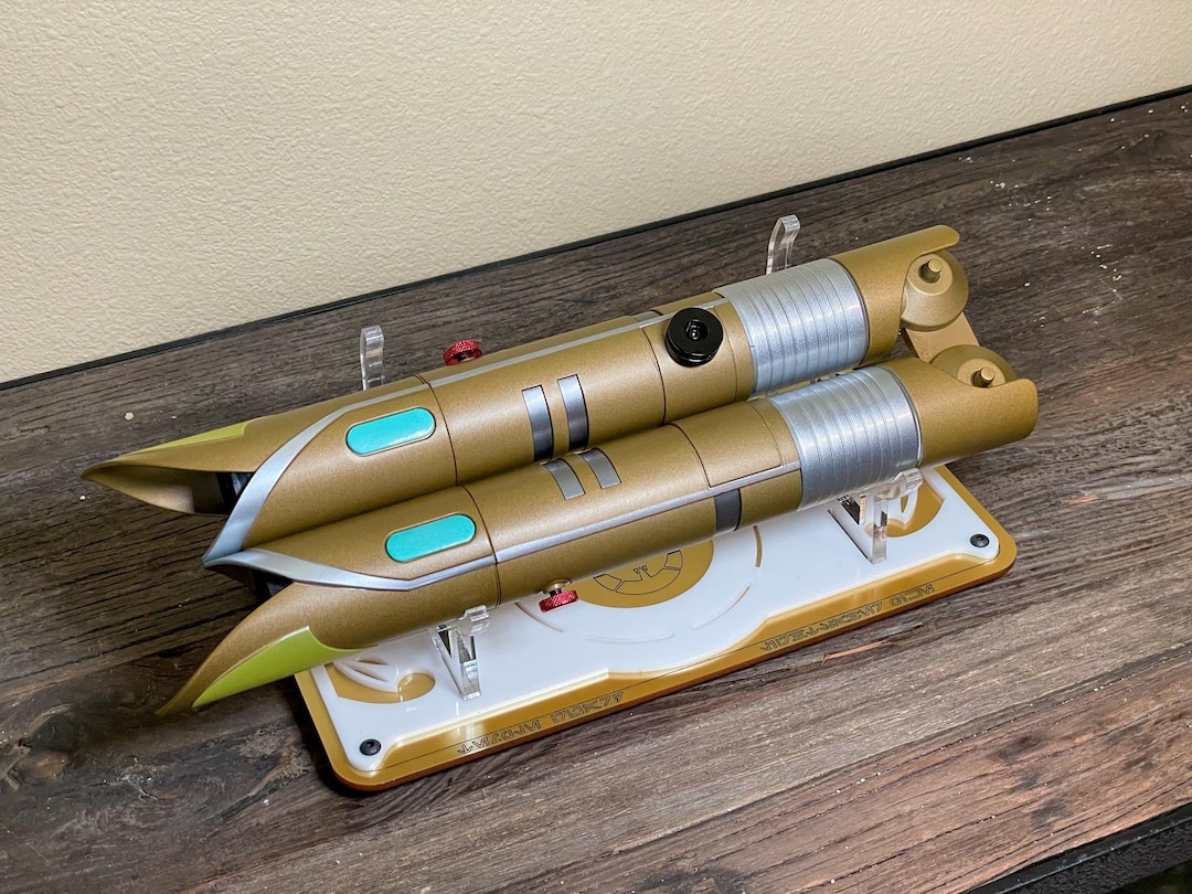 Temple Guard Lightsaber Inspired Stand Folded or Separate Holds Most ...