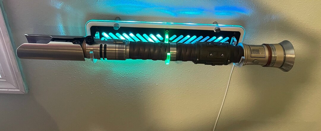 Lightsaber Staff Wall Mounted Stand With Animation Lighting. Made From ...