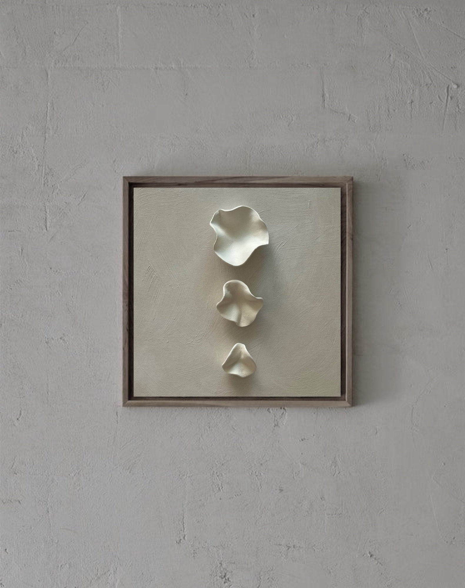 Handmade Clay Sculpture Painting: 3D Abstract Wabi-sabi Wall Art - Etsy