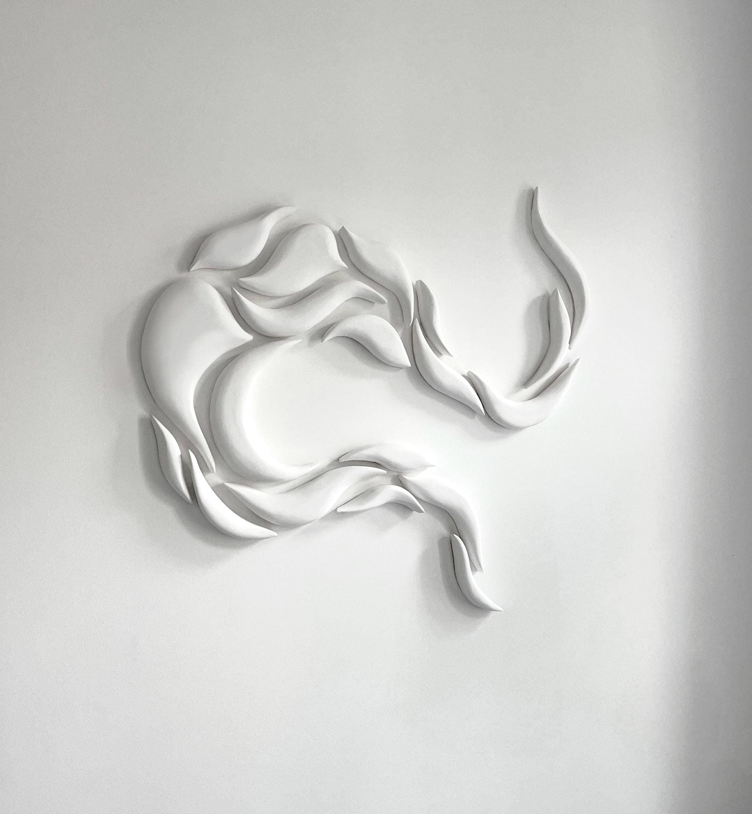 Minimalist Gypsum Panel Sculpture: 3D Abstract Relief Art - Etsy
