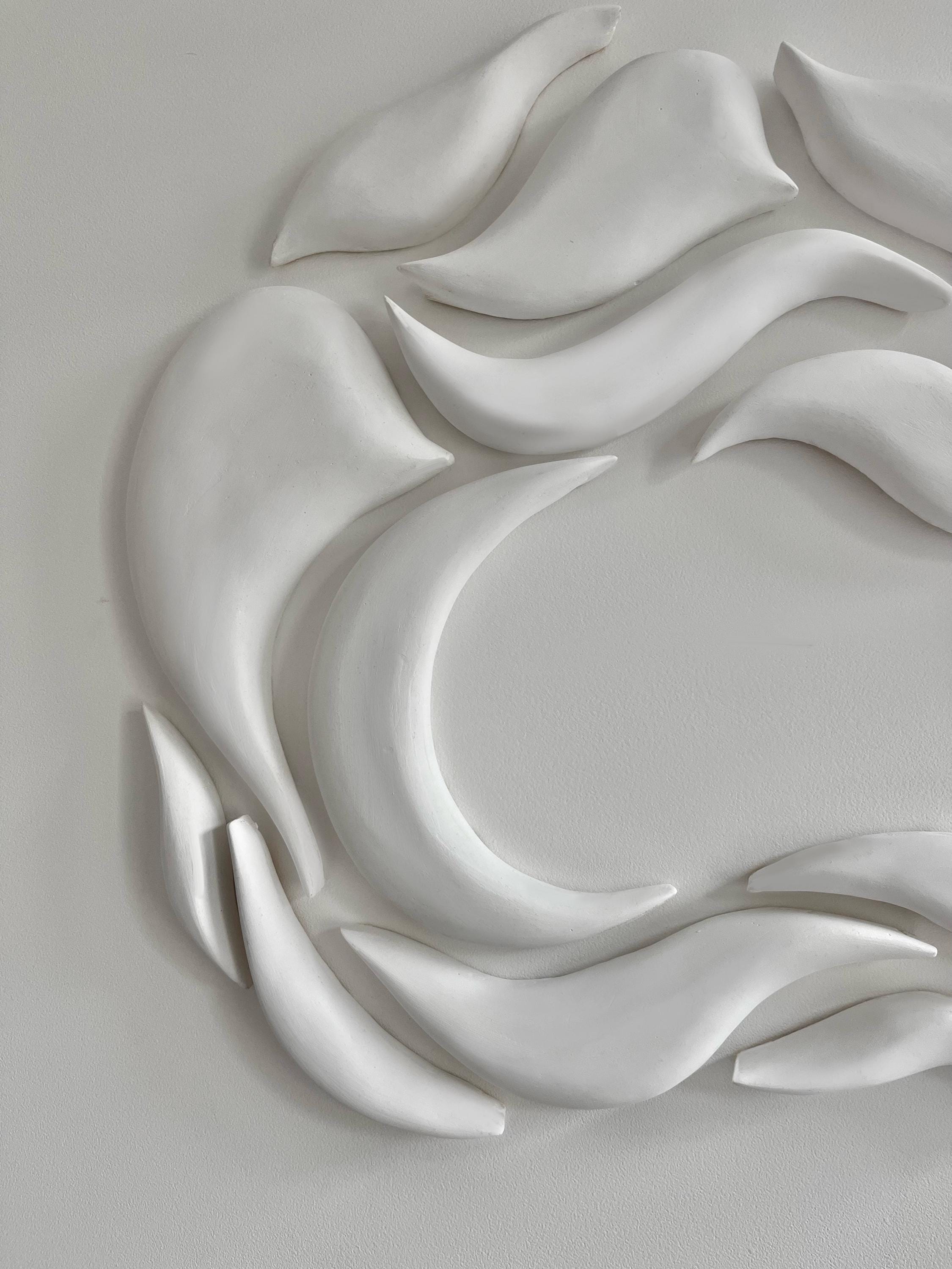 Minimalist Gypsum Panel Sculpture: 3D Abstract Relief Art - Etsy