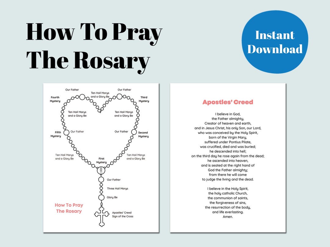 How to Pray the Rosary - Catholic Coloring Pages for Kids (printable ...