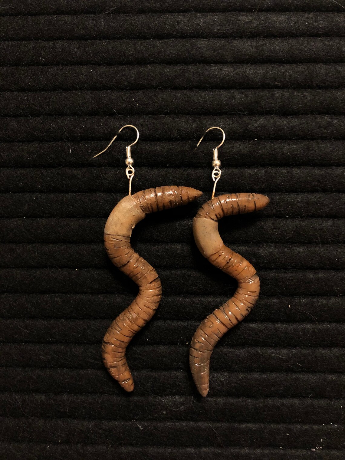 Worm Clay Earrings | Etsy