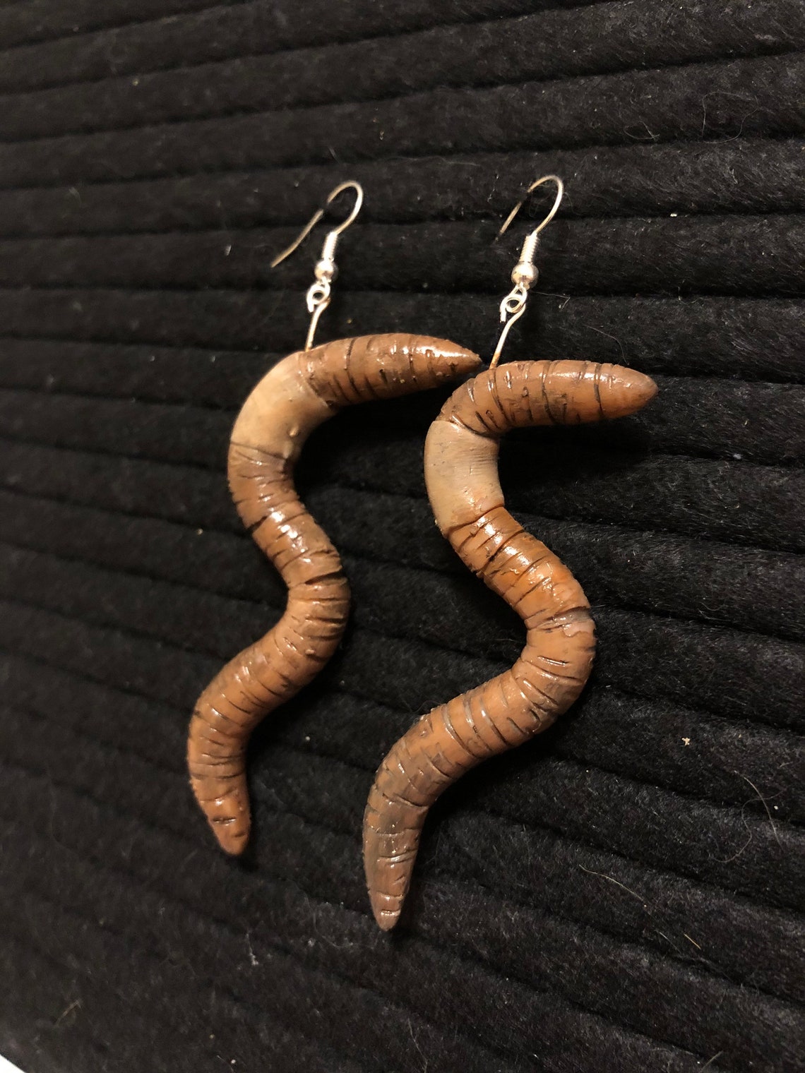 Worm Clay Earrings | Etsy