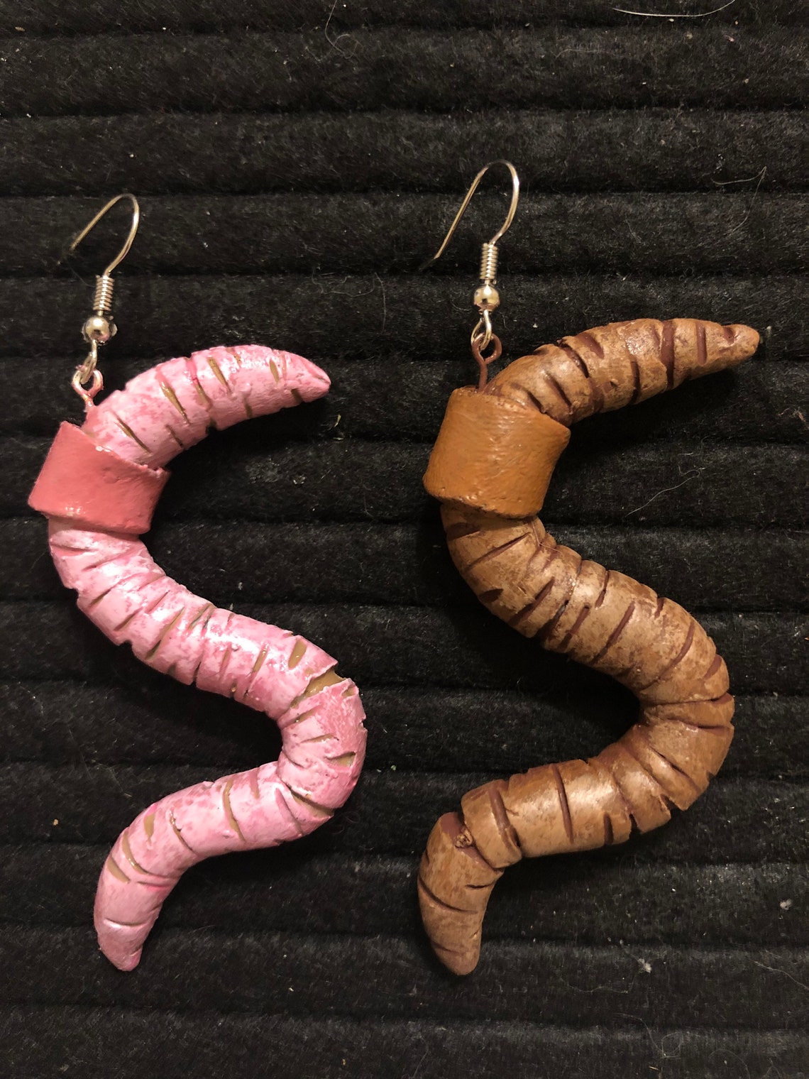 Worm Clay Earrings - Etsy