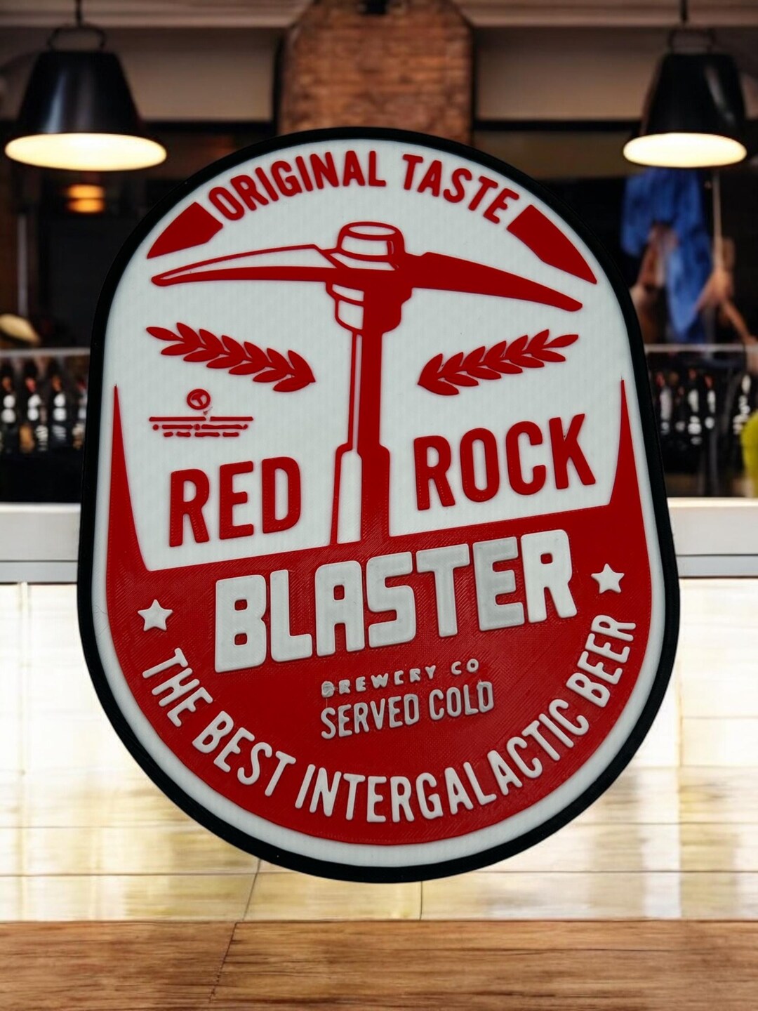 Deep Rock Galactic 3D Printed "red Rock Blaster" Sign Rustic Taven ...