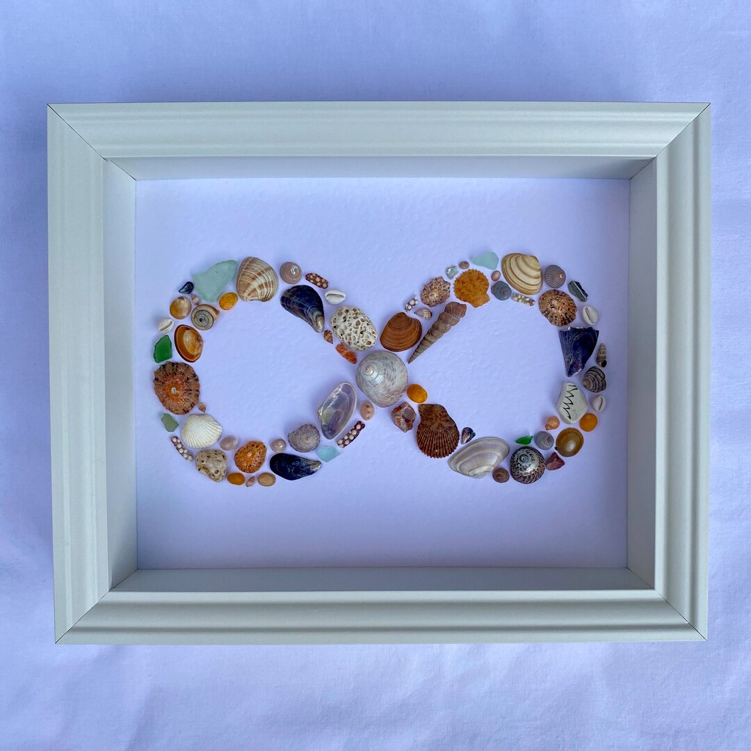 Infinity Symbol Shell Art Irish Shell Art Coastal Decor Engagement ...