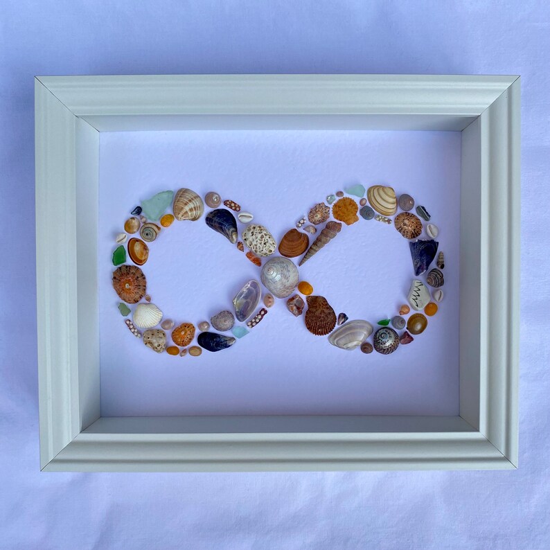 Infinity Symbol Shell Art Irish Shell Art Coastal Decor Engagement ...