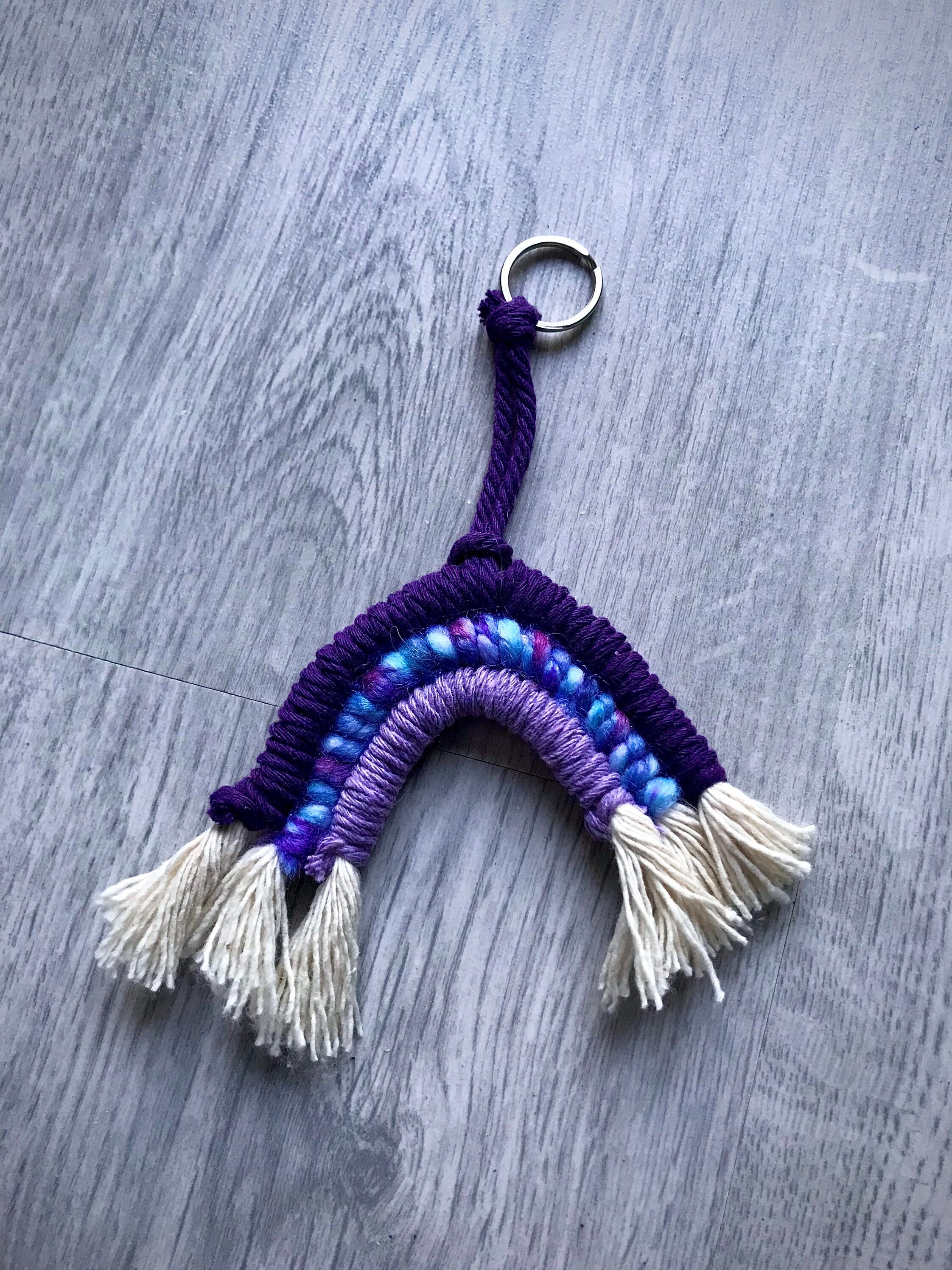 Handmade Macrame Rainbow Key-rings FREE with any purchase of | Etsy