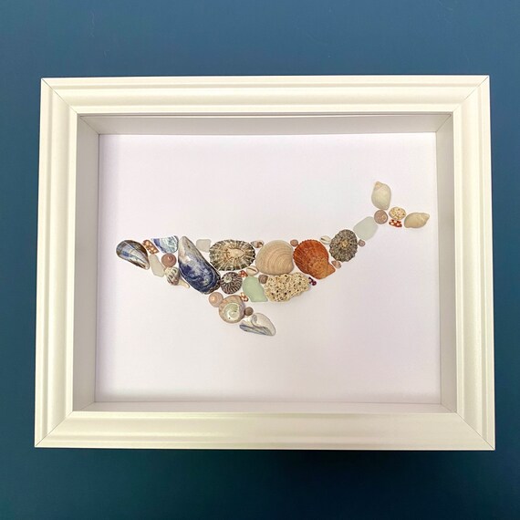 Humpback Whale Shell Art Irish Shell Art Coastal Decor - Etsy