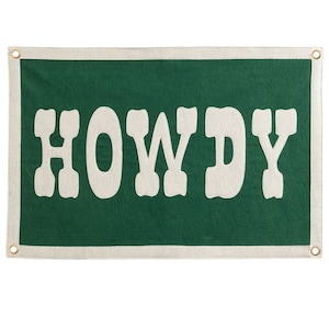 Howdy Felt Pennant Flag, Western Banner, Apartment & Dorm Decor, Wall ...