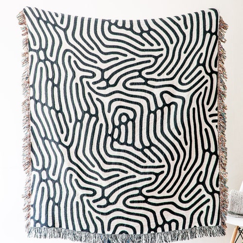 Abstract Modern Art Woven Throw Blanket Modern Art Blanket - Etsy