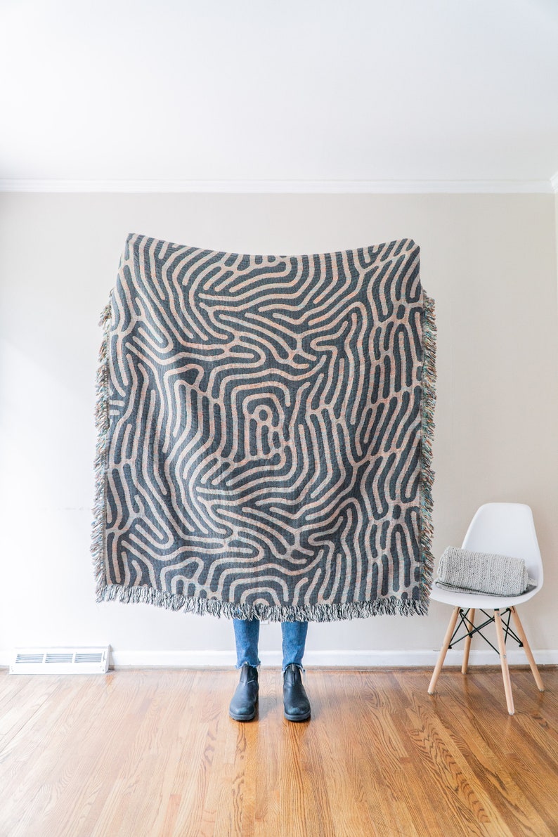 Abstract Modern Art Woven Throw Blanket Modern Art Blanket - Etsy