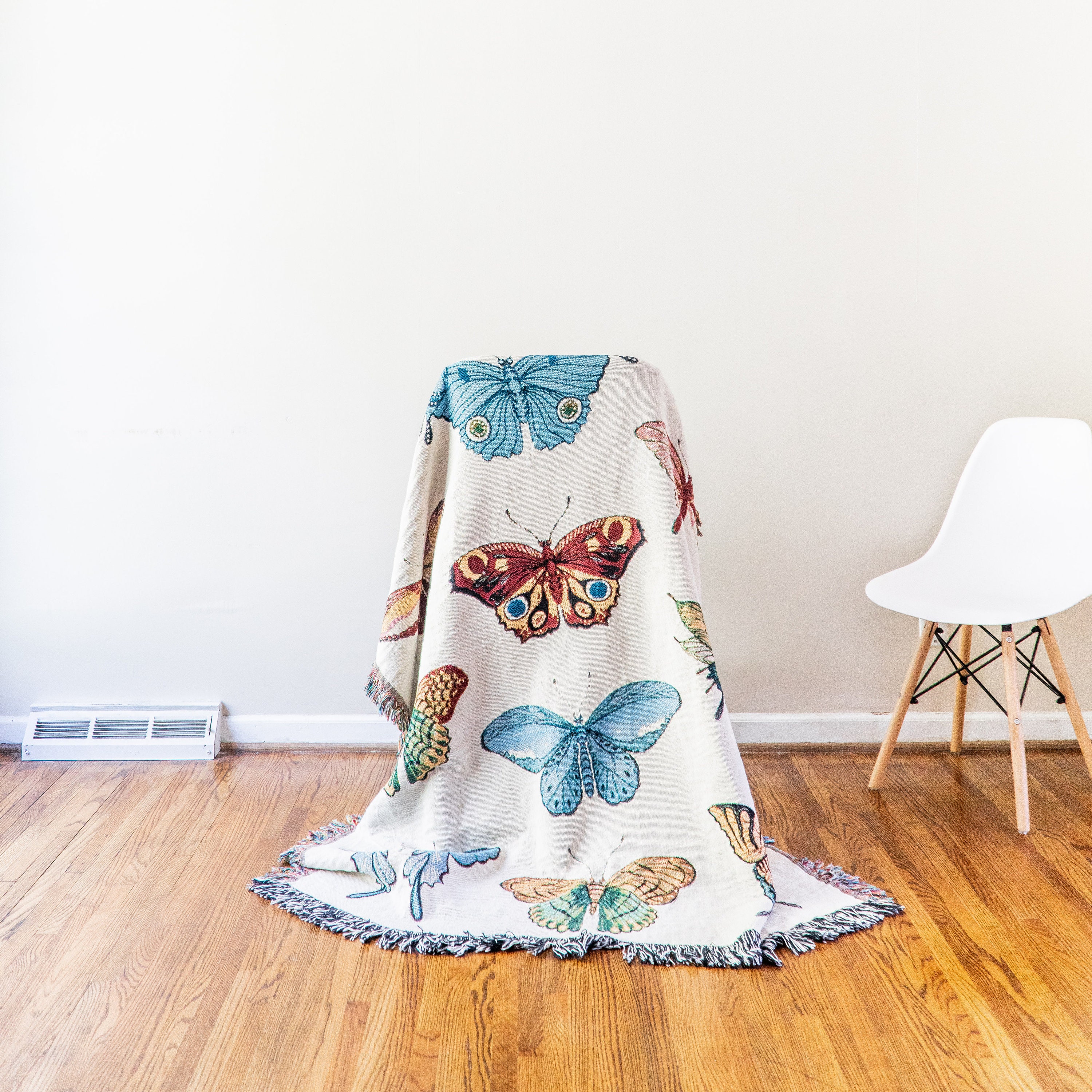 Butterfly Woven Throw Blanket Butterflies Tapestry Large | Etsy