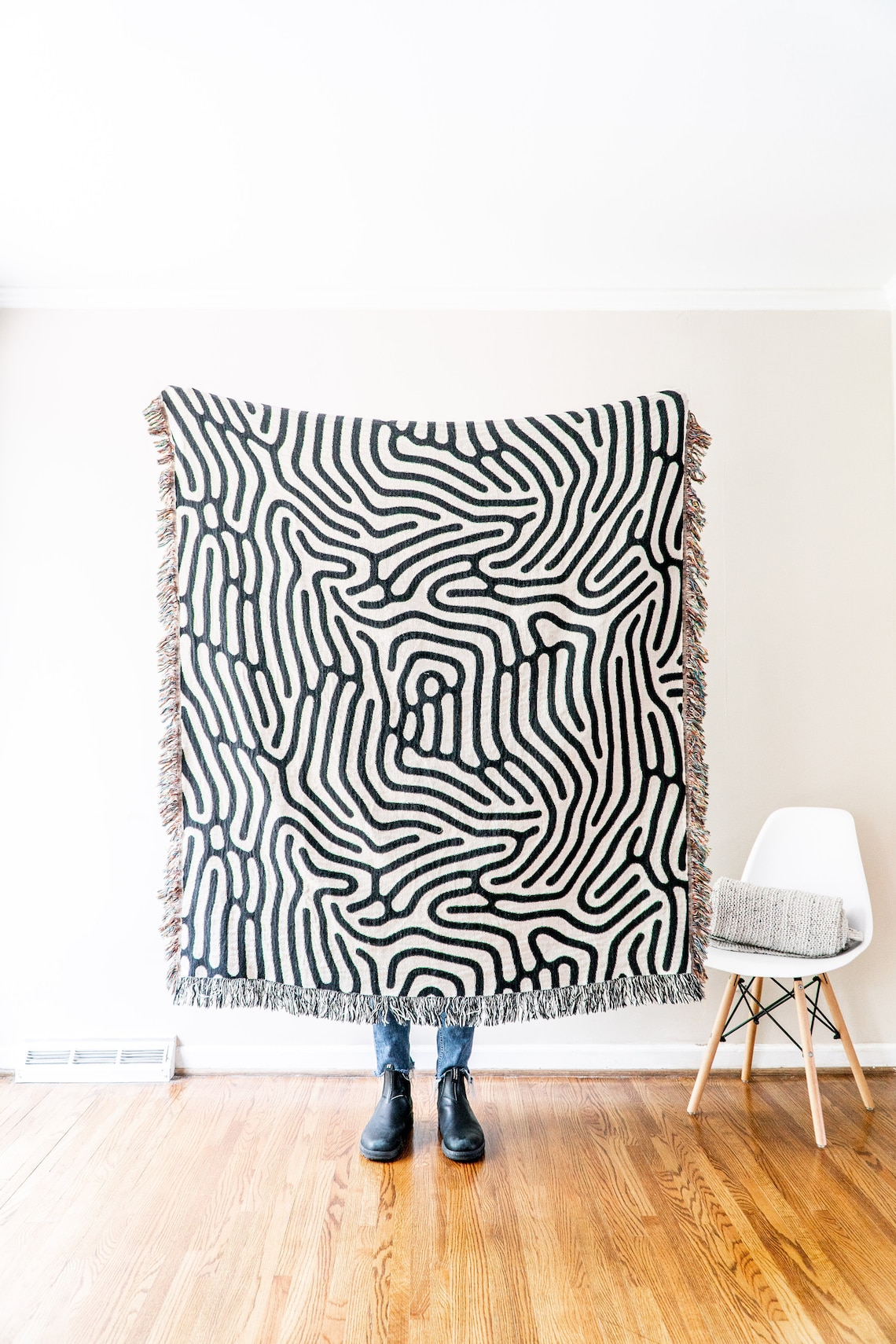 Abstract Modern Art Woven Throw Blanket Modern Art Blanket | Etsy