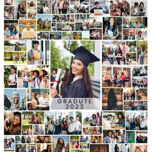 Graduation Photo Collage Template: Class Picture Poster (digital ...