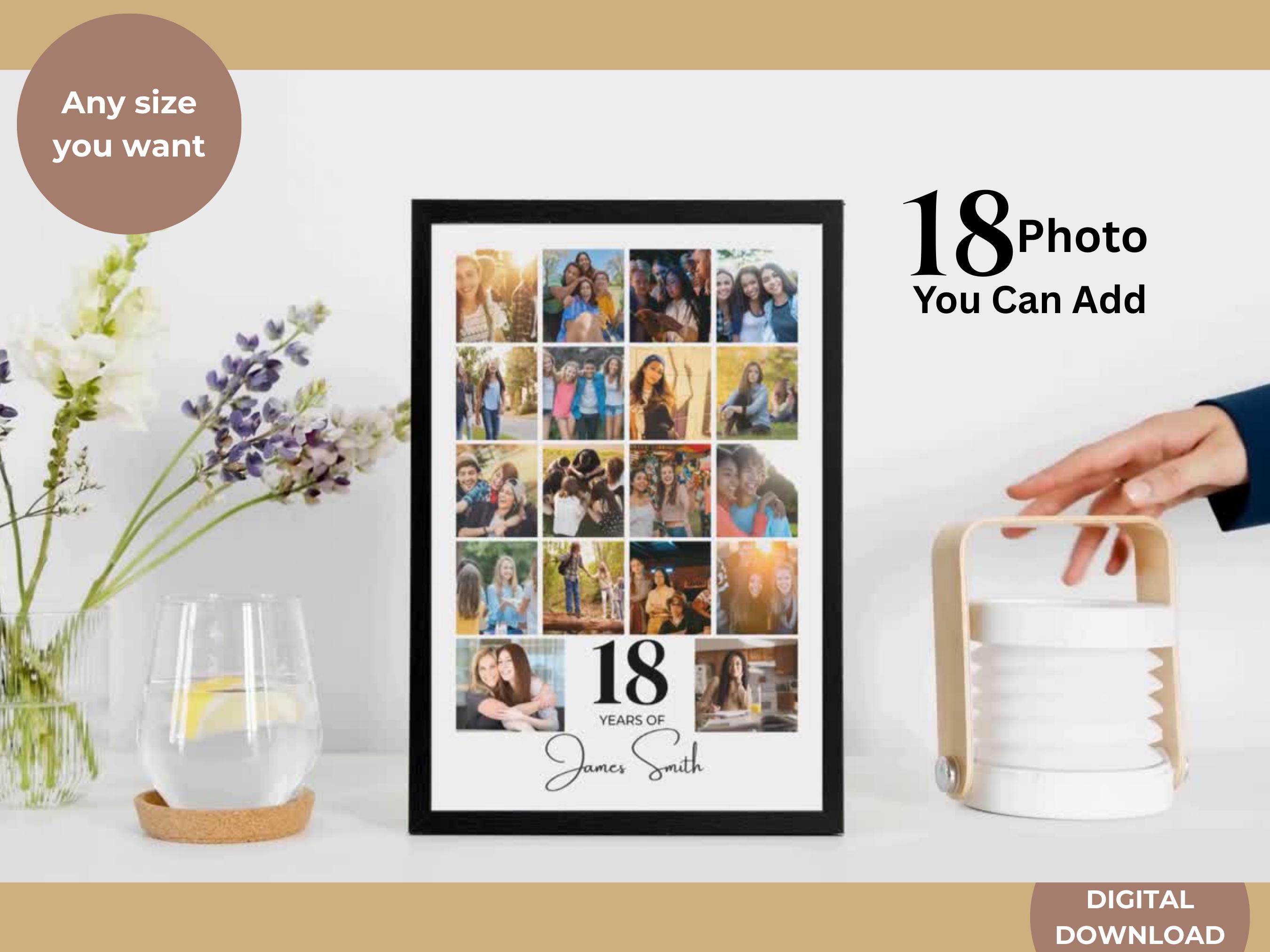18th Birthday Photo Collage Template: Personalized Keepsake (digital ...