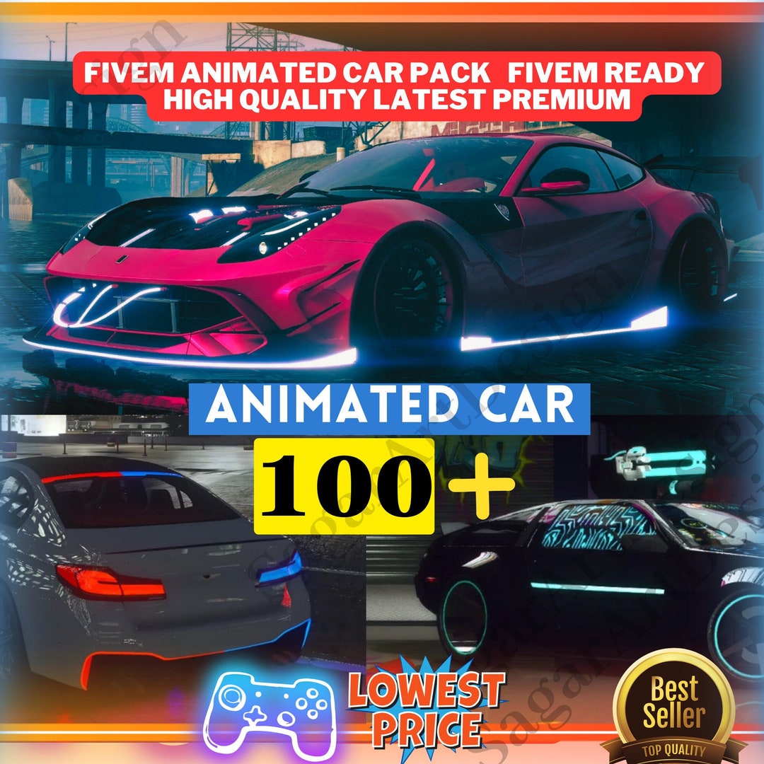 Paquete de 100 autos animados FiveM: 100 COCHES / FiveM Ready / Paquete premium de 100 autos ...