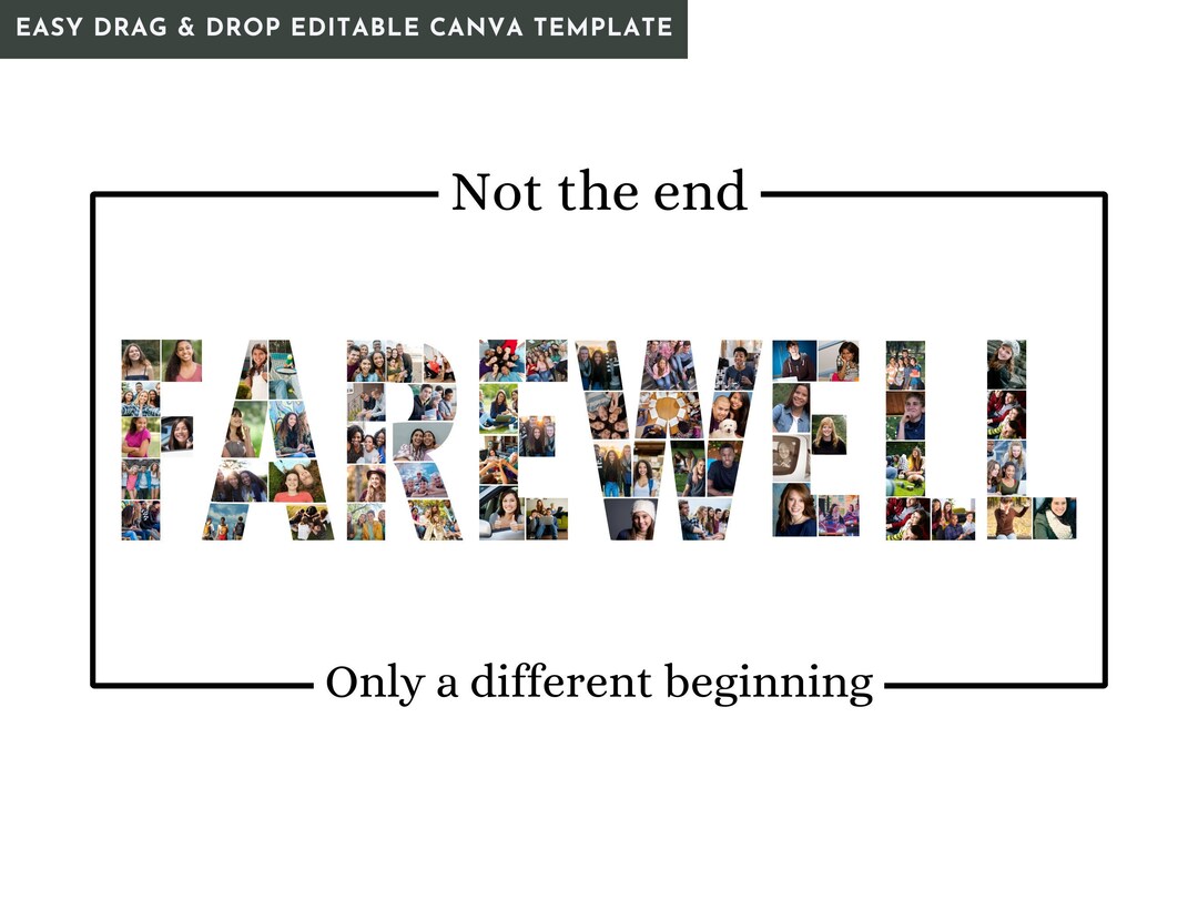 2pic Farewell Photo Collage Personalized Gift for Coworker Colleague ...