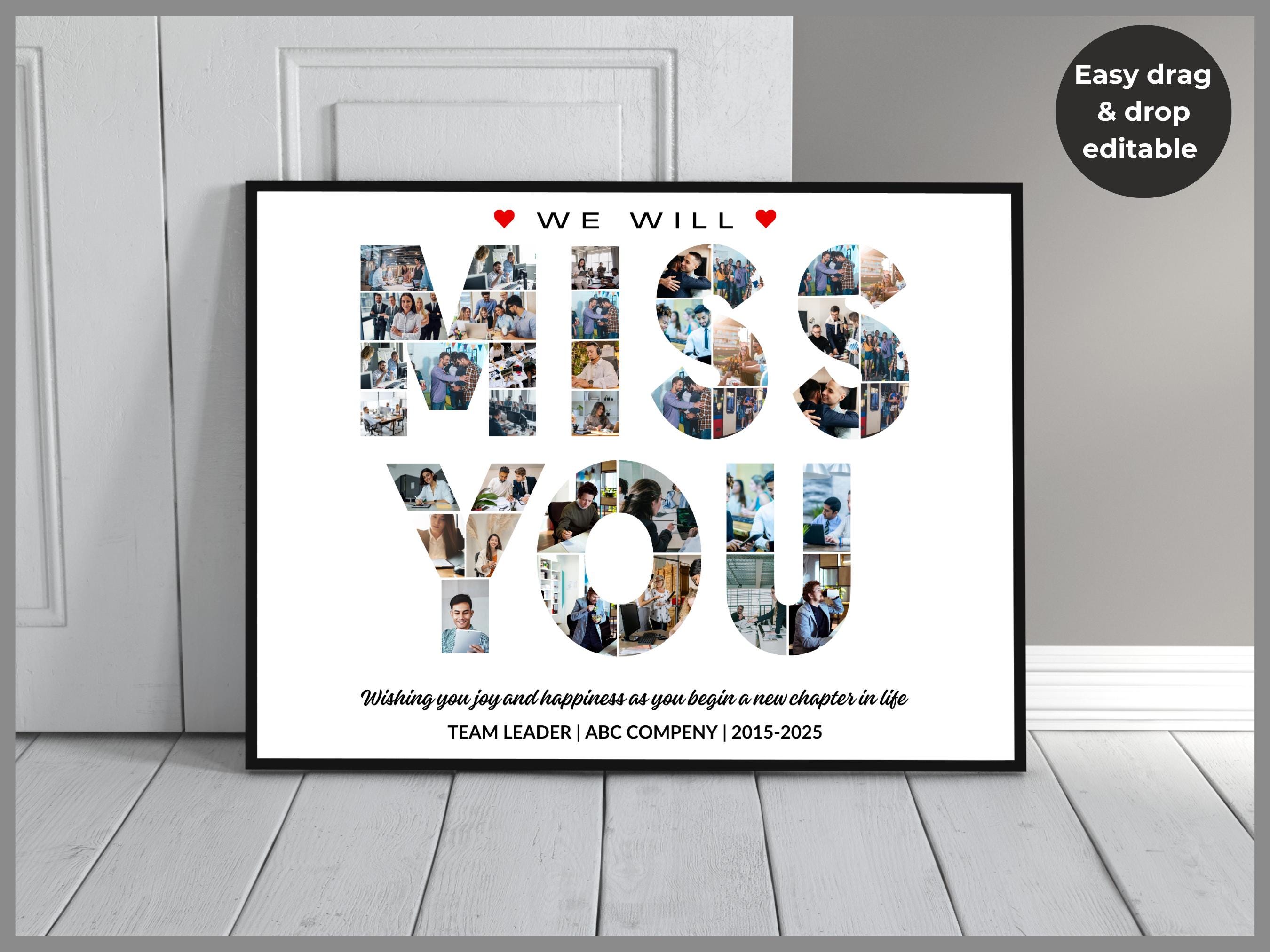 Farewell Photo Collage Gift: Editable Goodbye Keepsake (digital ...