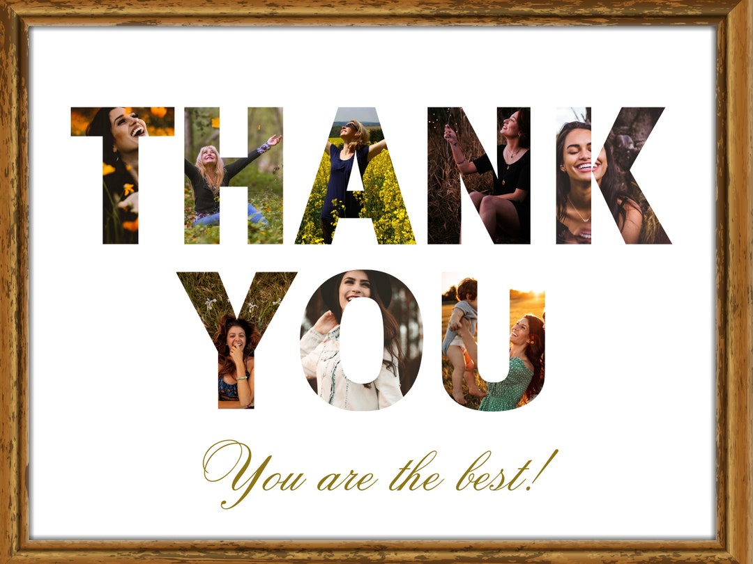 Thank You Collage Template, Thank You Gift, Wedding Present ...