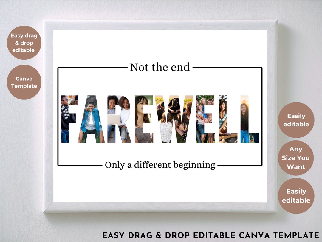 2pic Farewell Photo Collage Personalized Gift for Coworker Colleague ...