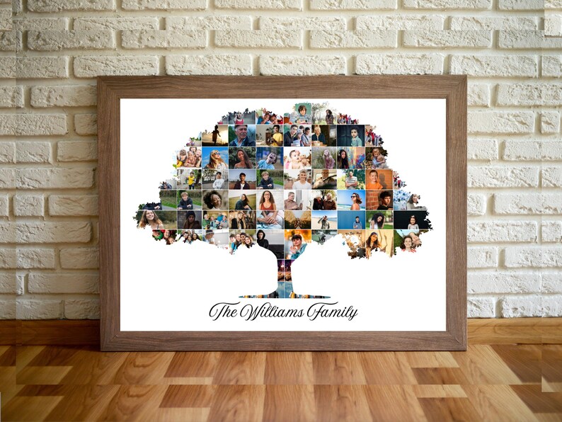 Custom Family Tree Photo Collage: Sentimental Reunion Gift (digital ...
