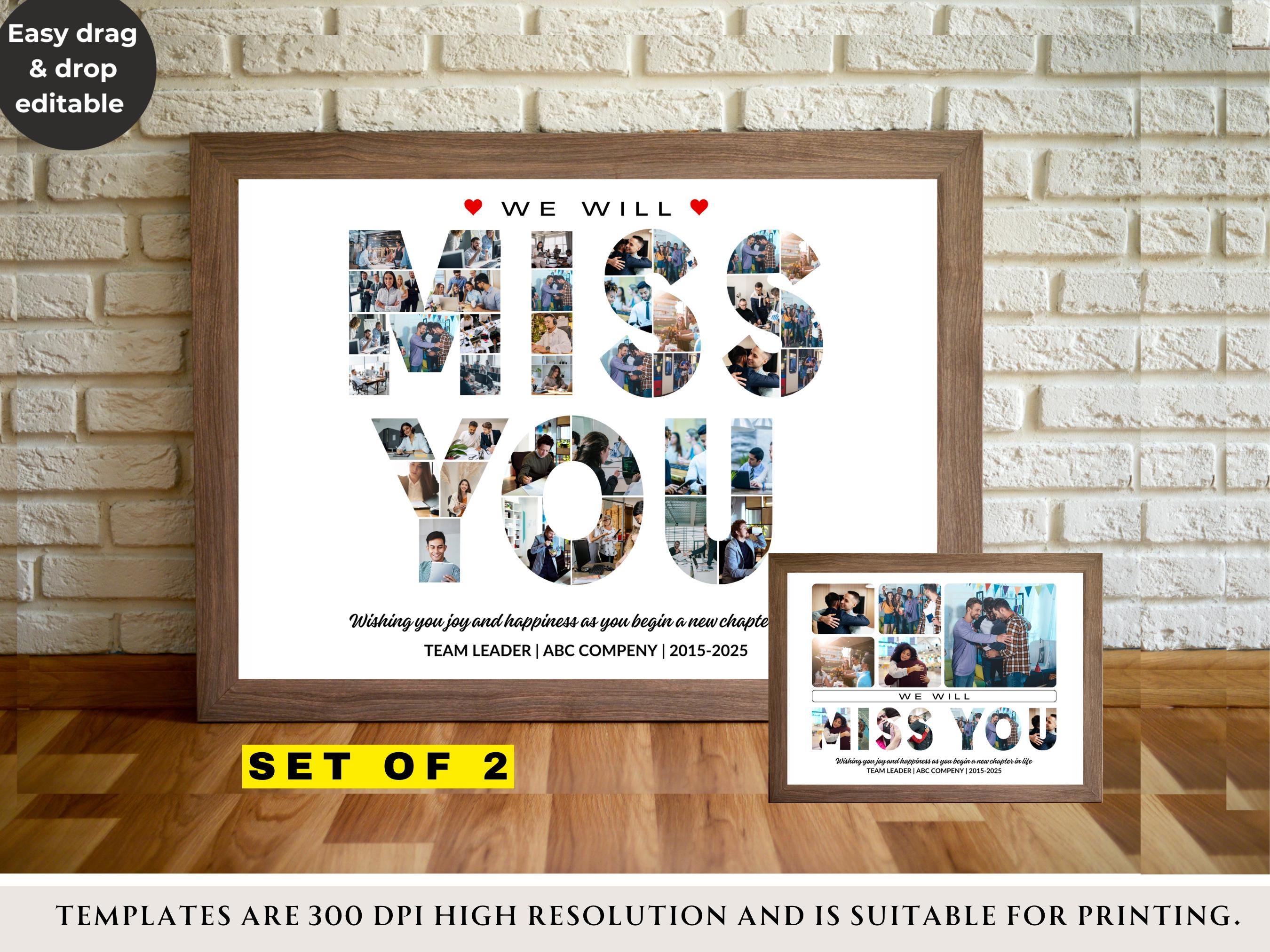 Farewell Photo Collage Gift: Editable Goodbye Keepsake (digital ...