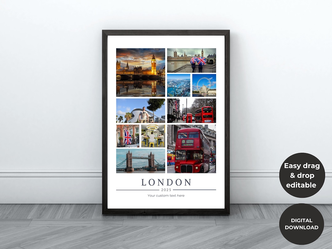 Personalized Travel Photo Collage: Vacation Keepsake (digital Download ...