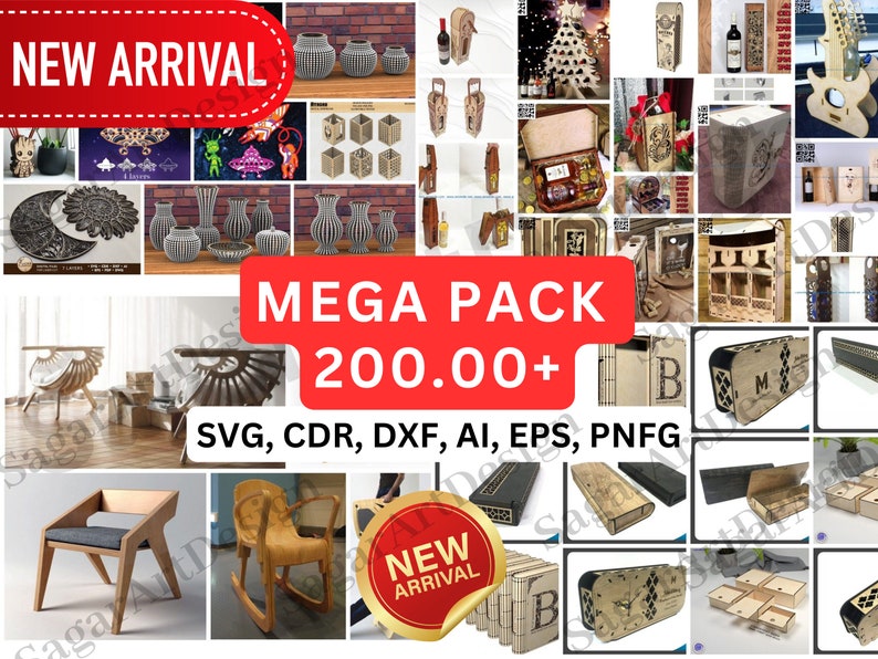 Mega Pack Laser Cut, 20k Vector Dxf Files 3d, 2D Cnc, Laser Cut Mega ...