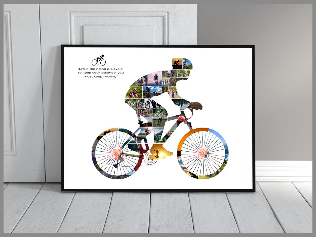 Personalized Cycling Photo Collage Template Custom Cycling Gifts for ...