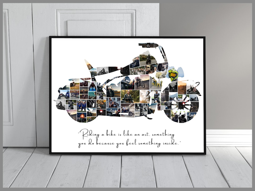 Motorcycle Photo Collage Gift: Custom Motorbike Art (digital Download ...