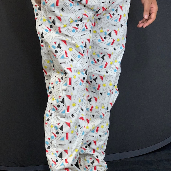 Retro Print Pants - Etsy