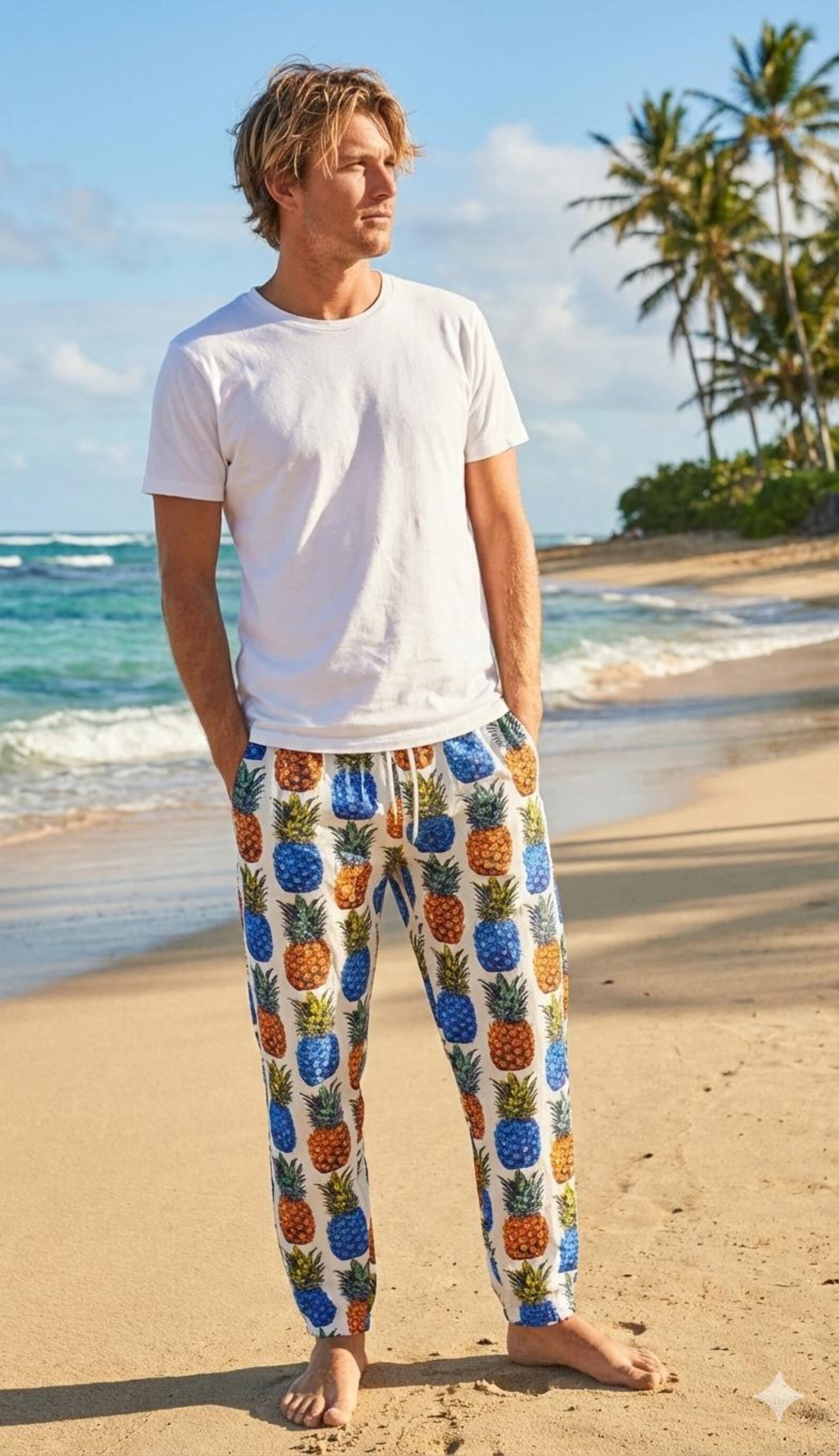 Unisex Pineapple Print Lounge Pants: Elastic Waist - Etsy