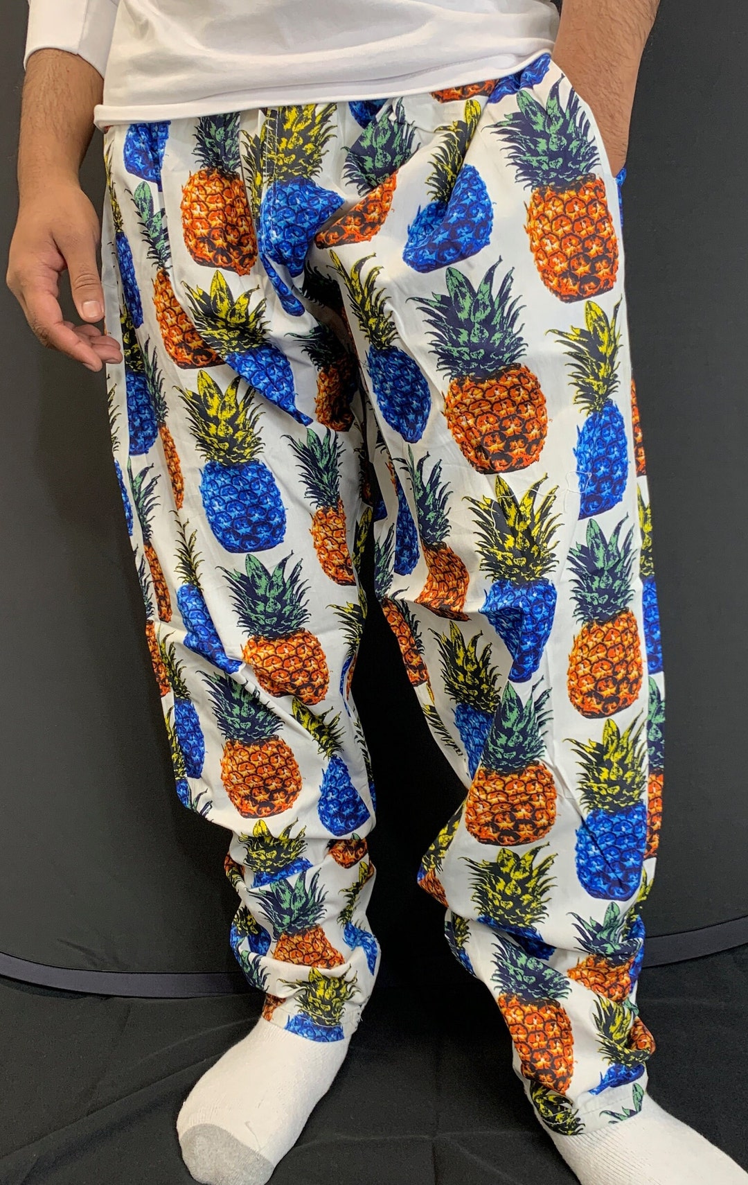 Unisex Pineapple Print Lounge Pants: Elastic Waist - Etsy