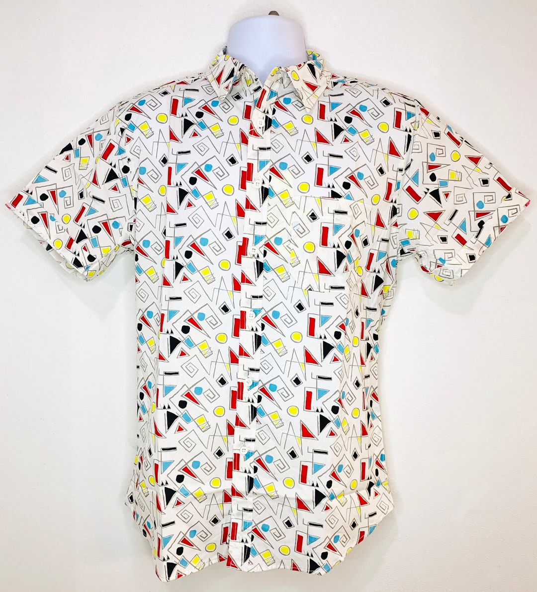 Line 80s 90s Retro Graphic Print Button up Shirt - Etsy