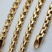 14k Gold Square Box Chain: Handmade Certified 585 Real Gold - Etsy
