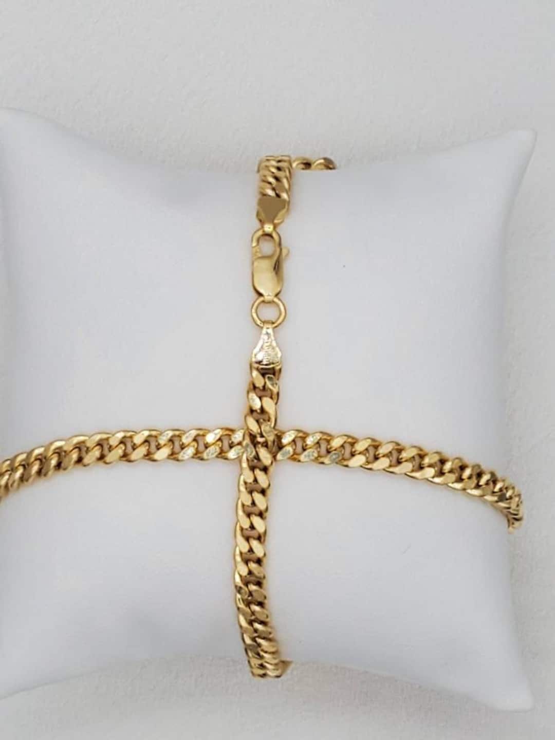 14k Gold Curb/miami Cuban Link Chain, 5mm. Best Birthday/anniversary ...