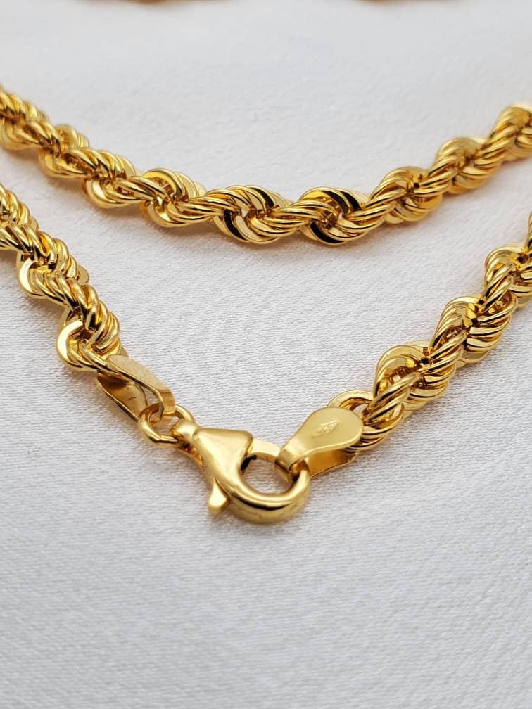 18k Gold Rope Chains. Different Sizes. 4mm/5mm. Highest Quality of Gold ...