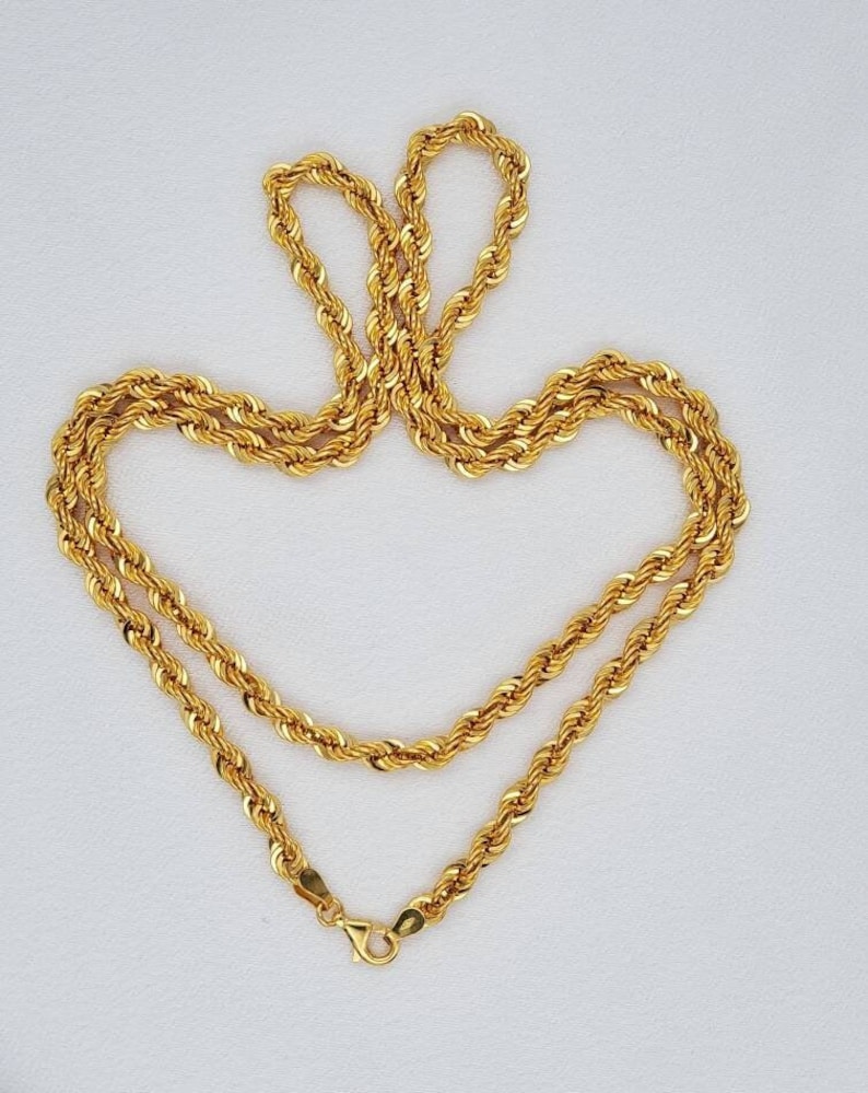 18k Gold Rope Chains. Different Sizes. 4mm/5mm. Highest Quality of Gold ...