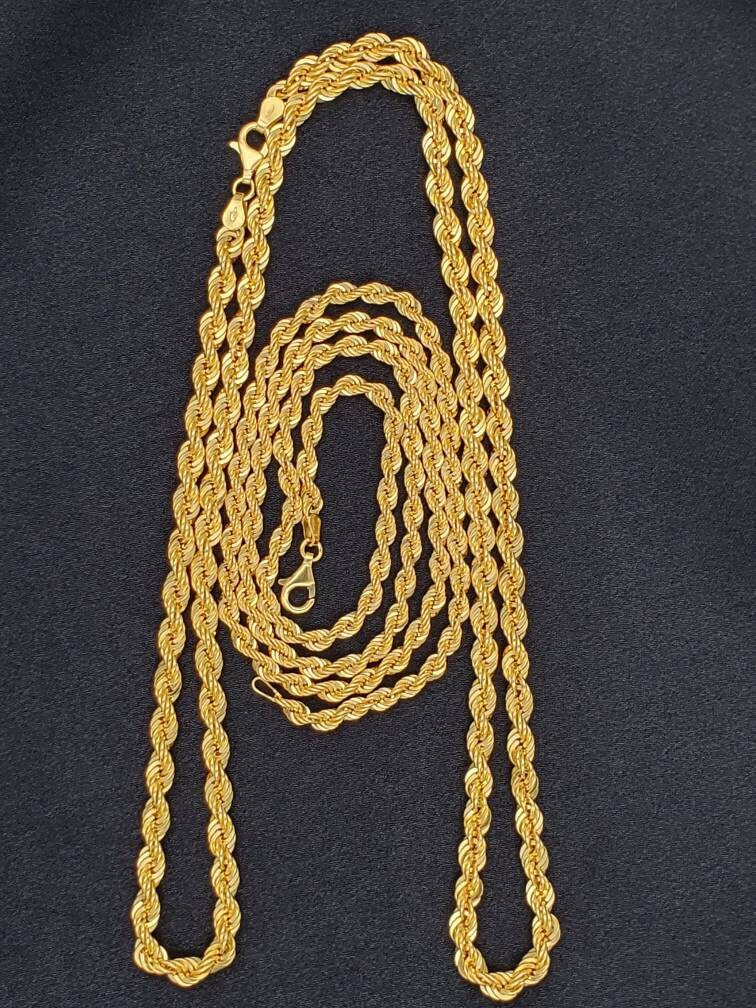 18k Gold Rope Chains. Different Sizes. 4mm/5mm. Highest Quality of Gold ...