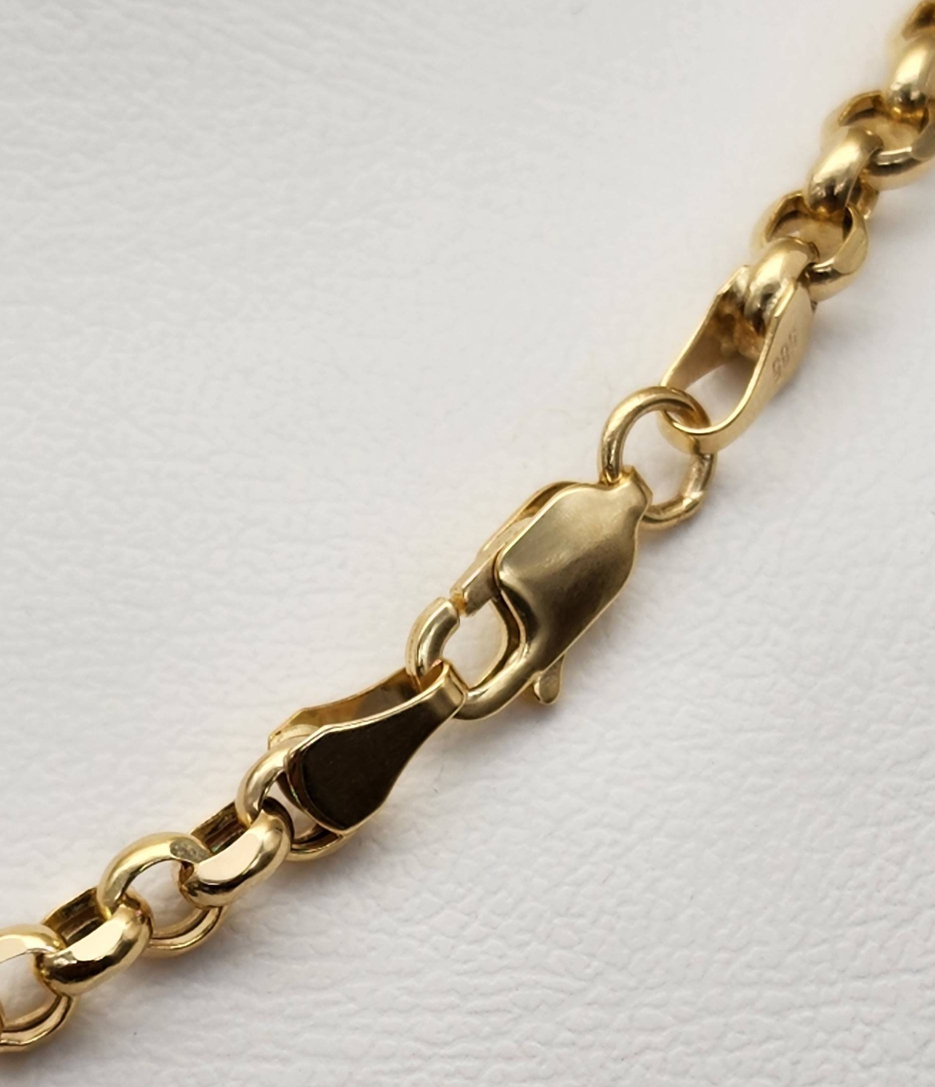 14k Gold Rolo Chains. Different Sizes. 3mm/4mm. REAL GOLD. Worldwide ...