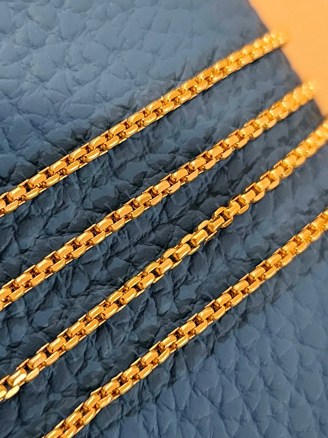 14k Gold Square Box Chain, 2mm: Certified Real Gold - Etsy