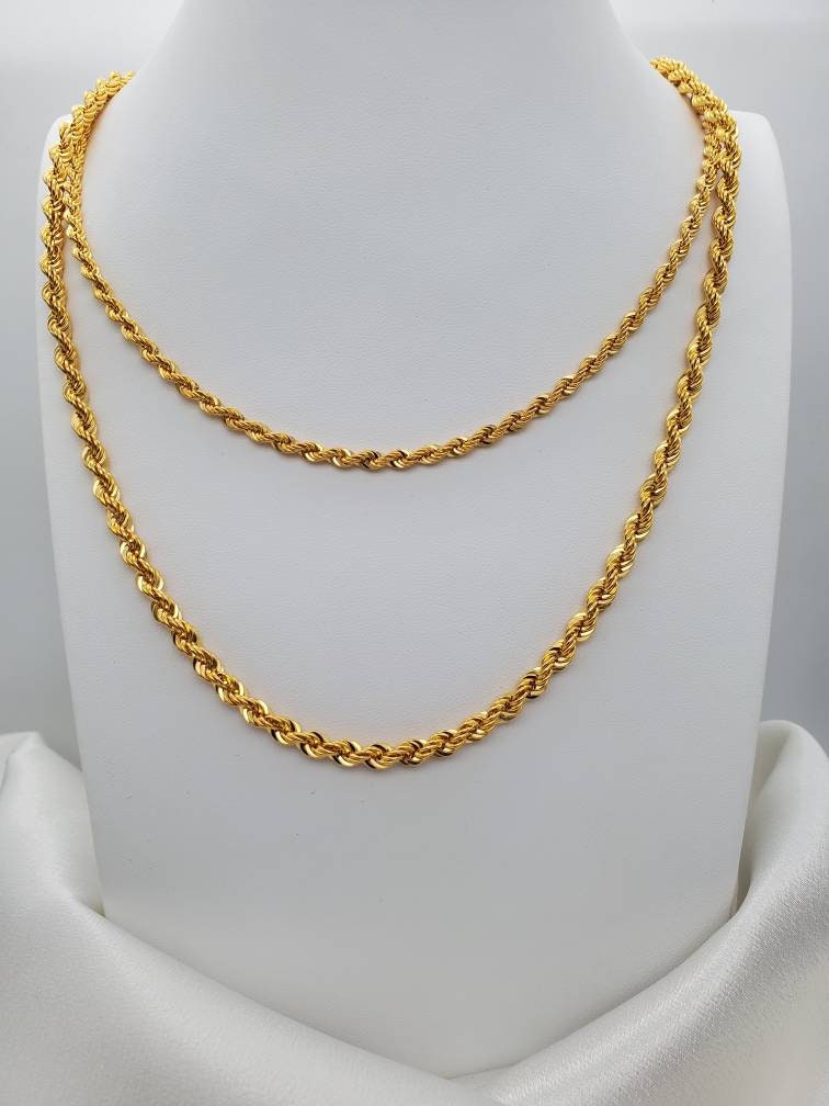 18k Gold Rope Chains. Different Sizes. 4mm/5mm. Highest Quality of Gold ...