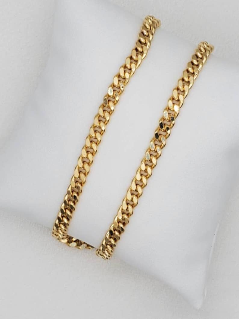 14k Gold Curb/miami Cuban Link Chain, 5mm. Best Birthday/anniversary ...