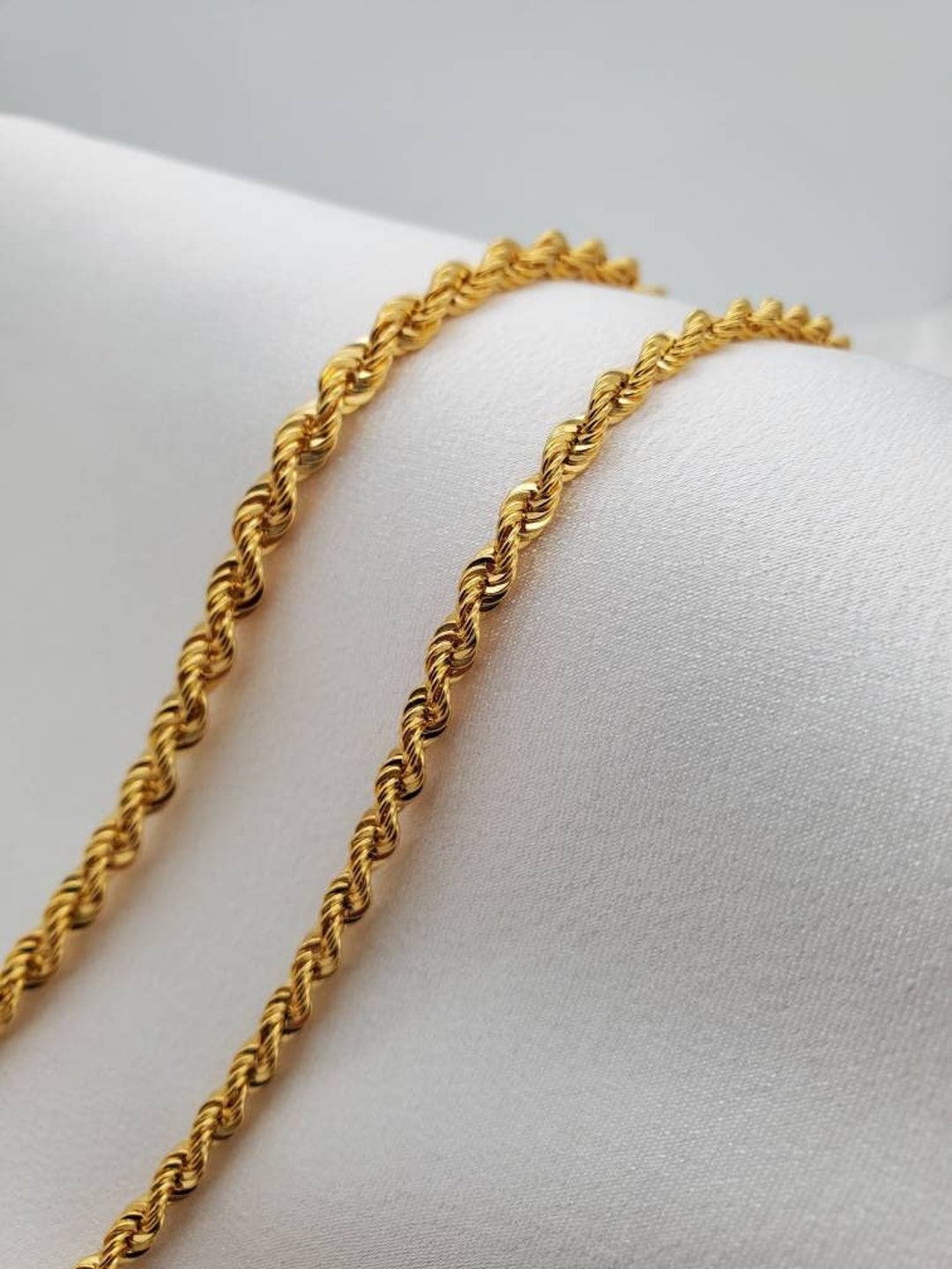 18k Gold Rope Chains. Different Sizes. 4mm/5mm. Highest Quality of Gold ...