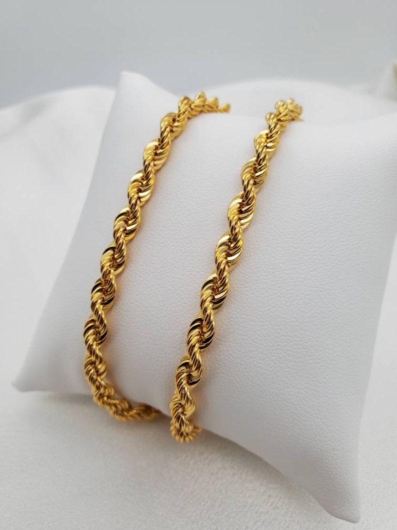 18k Gold Rope Chains. Different Sizes. 4mm/5mm. Highest Quality of Gold ...