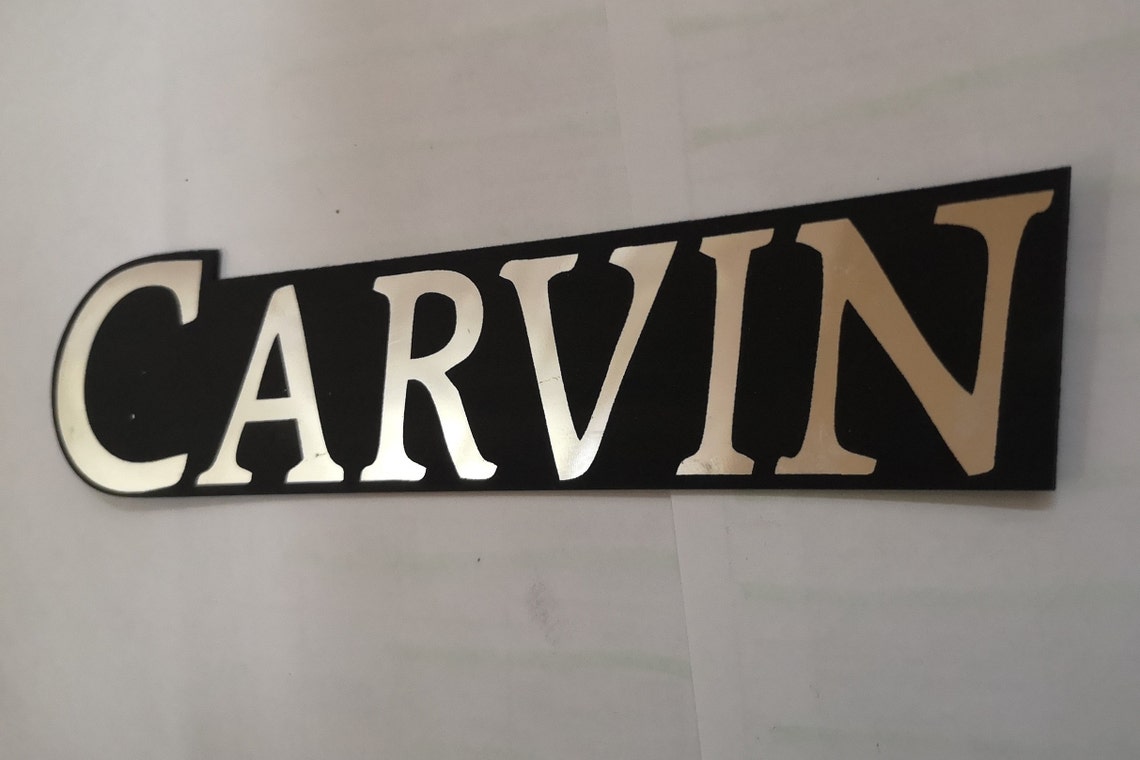 Carvin Logo in Silver 192mm 7.5 - Etsy