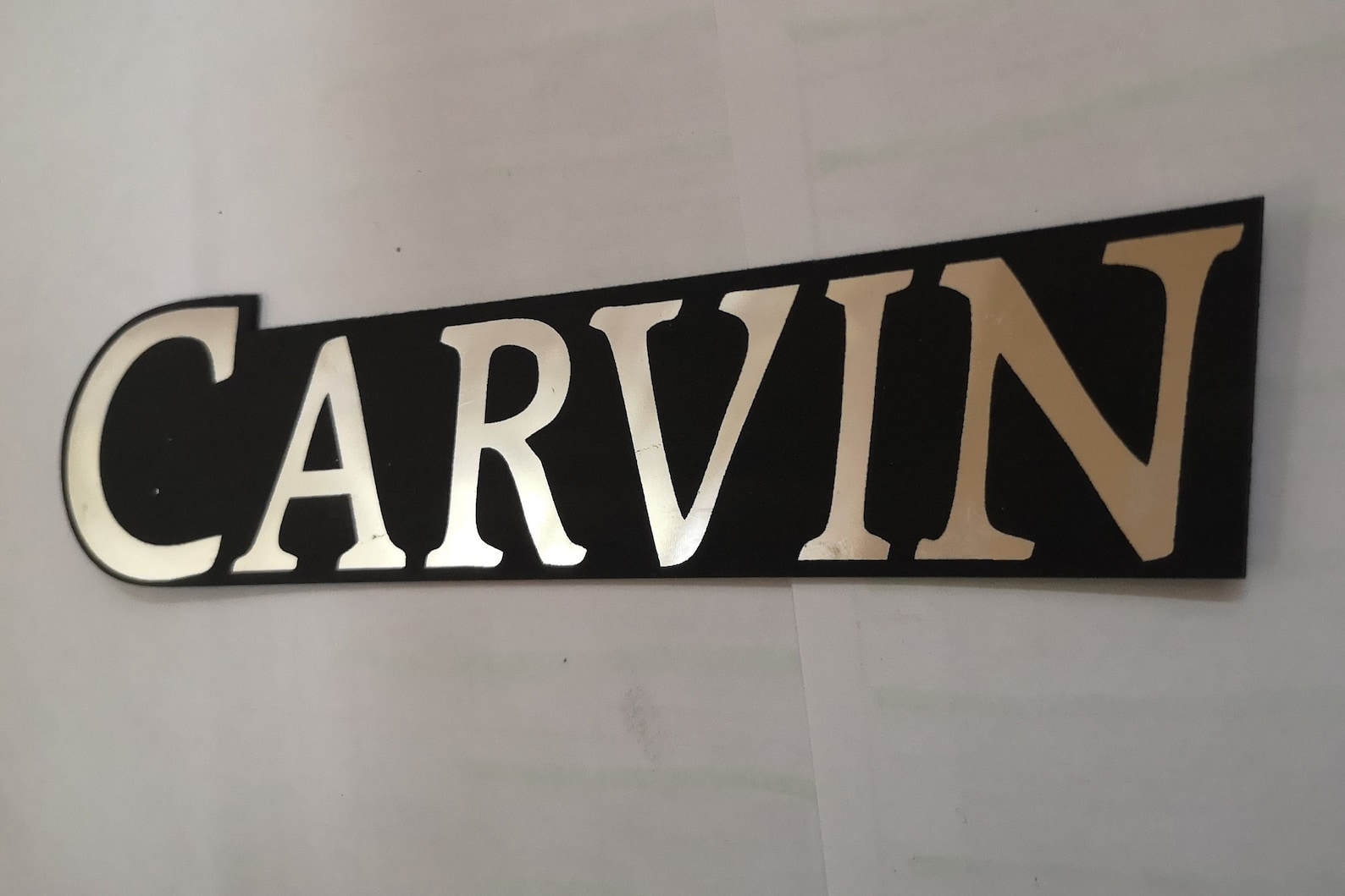 Carvin Logo in Silver 192mm 7.5 - Etsy